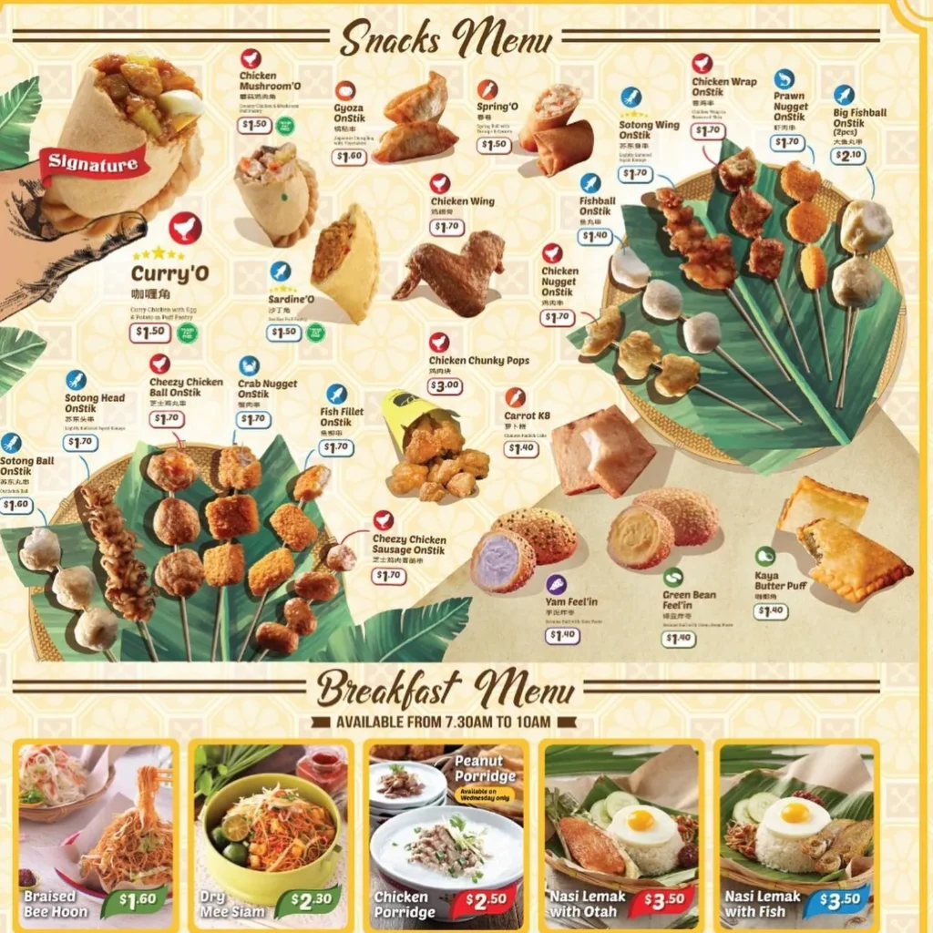 Old Chang Kee Menu 2025 Updated | Bedok SG